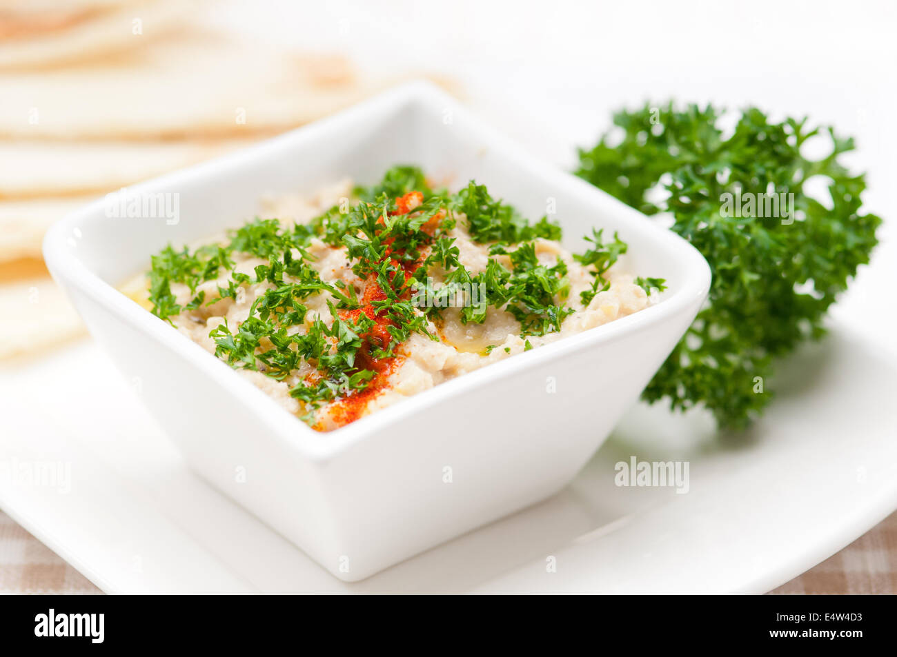 moutabal baba ghanoush eggplant dip Stock Photo - Alamy