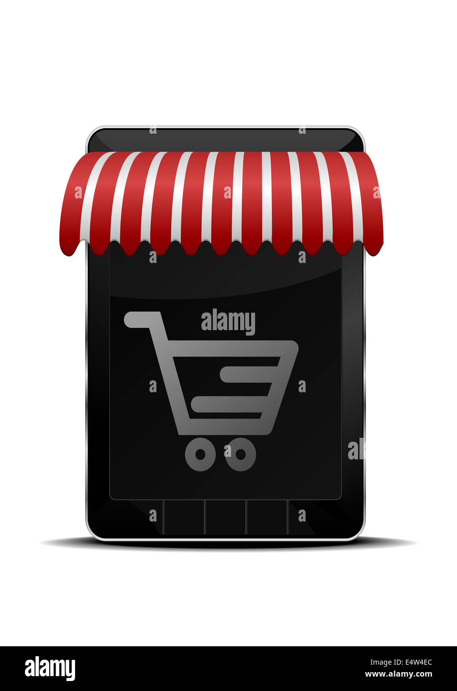 Phone shopping basket hi-res stock photography and images - Alamy