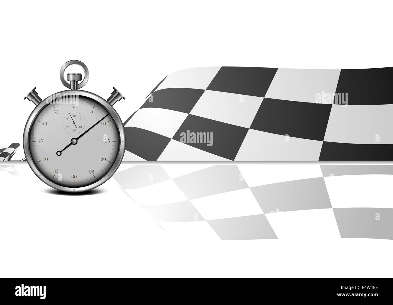 racing flag with stop watch Stock Photo - Alamy