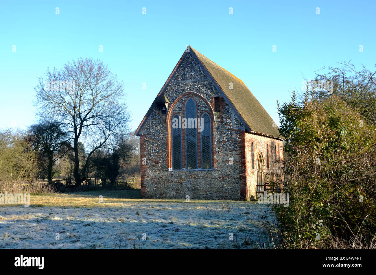 Isolated rural church Stock Photo - Alamy