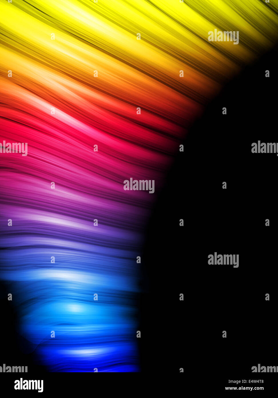 Abstract Colorful Waves on Black Background Stock Photo - Alamy
