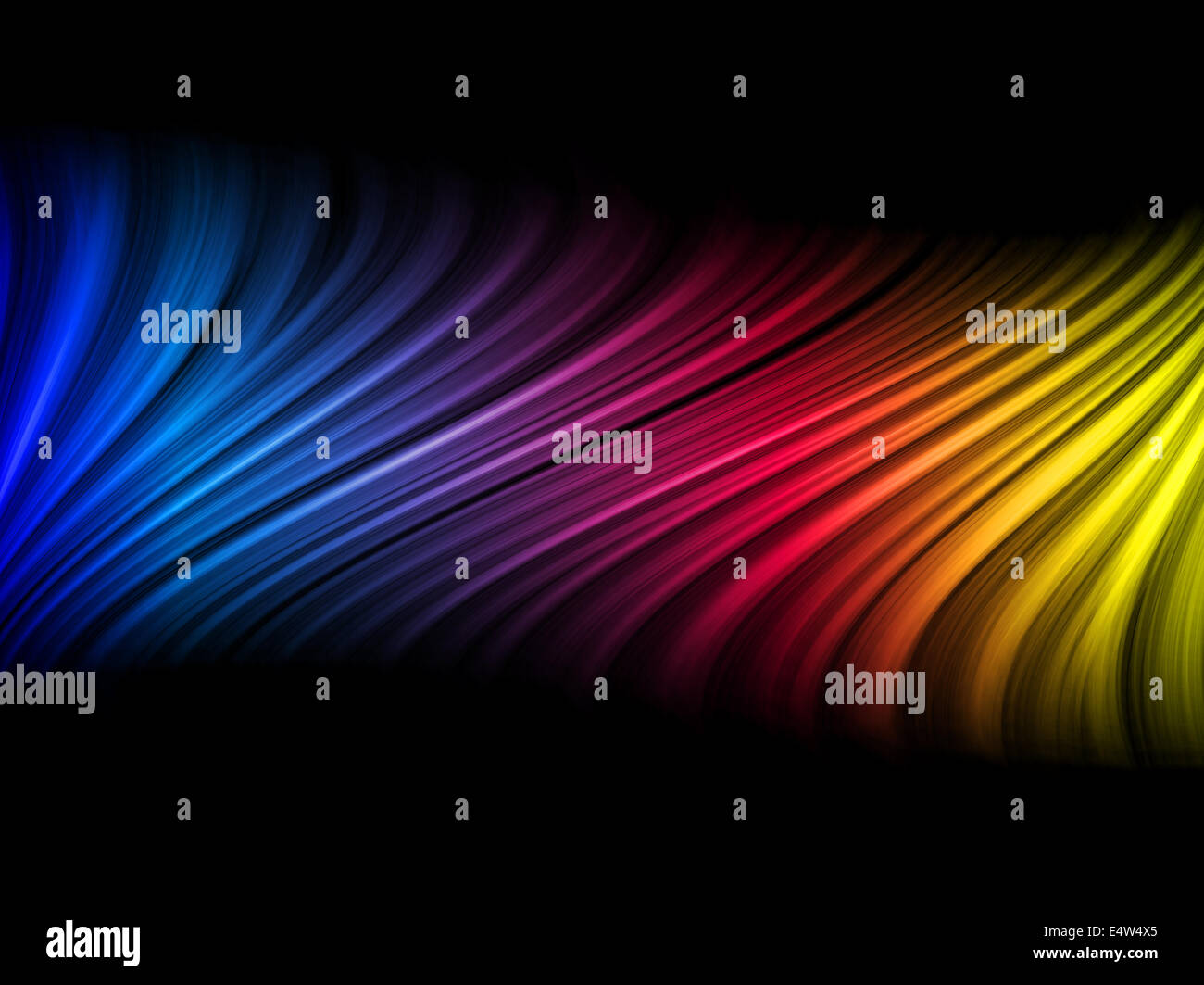 Abstract Colorful Waves on Black Background Stock Photo - Alamy