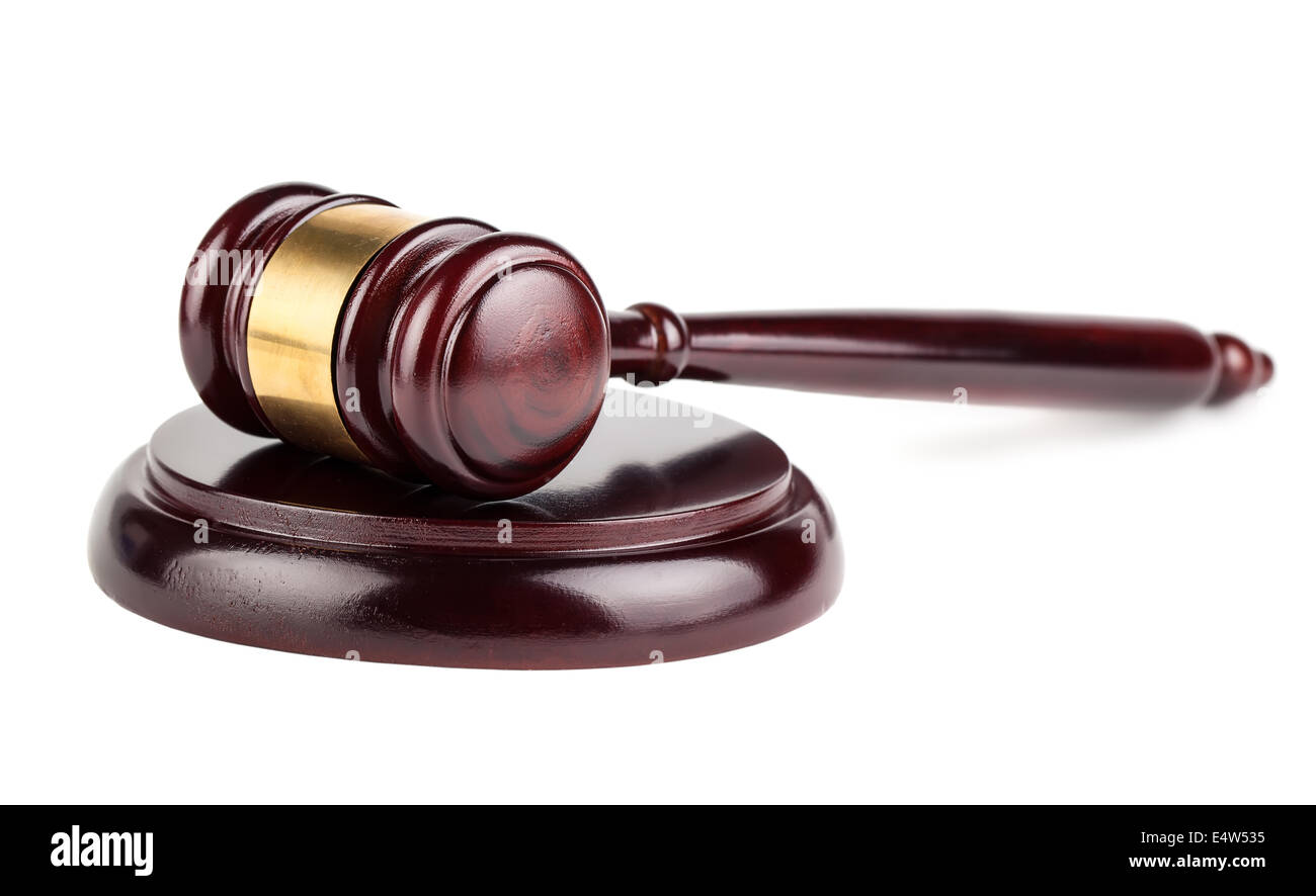 Brown wooden gavel Stock Photo - Alamy