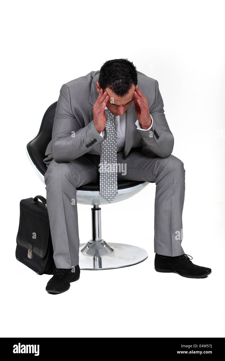 Dejected man looking down hi-res stock photography and images - Alamy