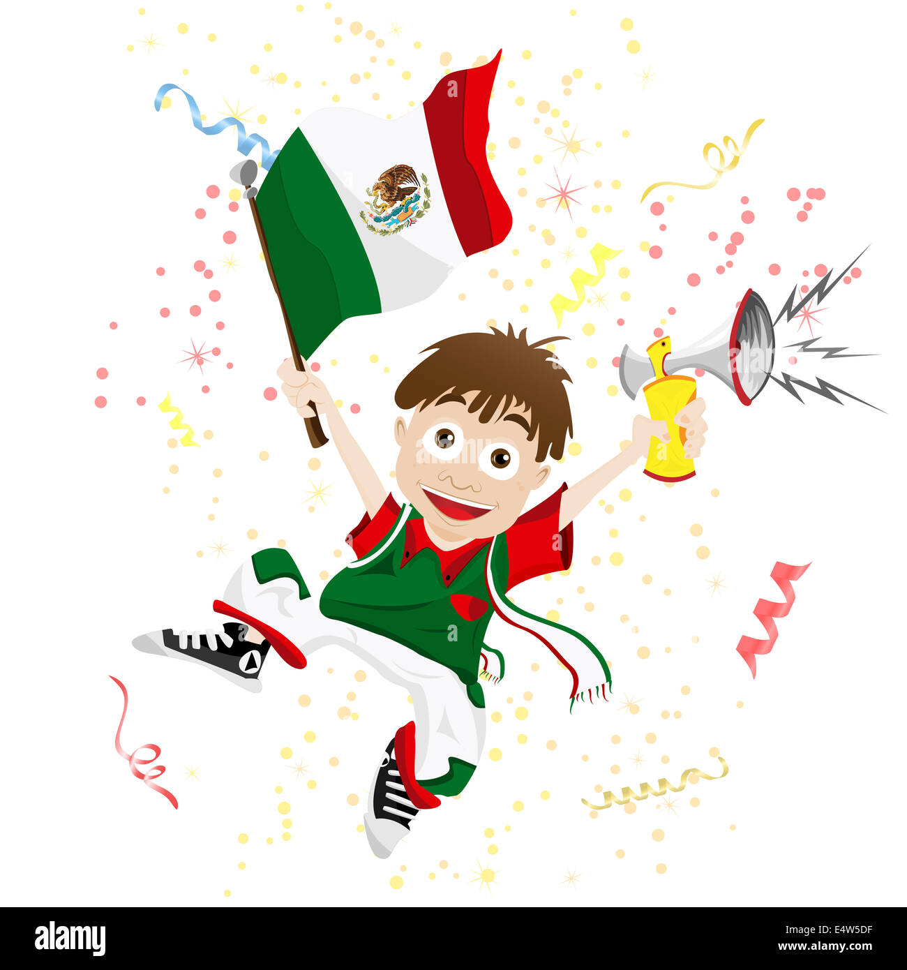 Mexico flag cartoon hi-res stock photography and images - Alamy
