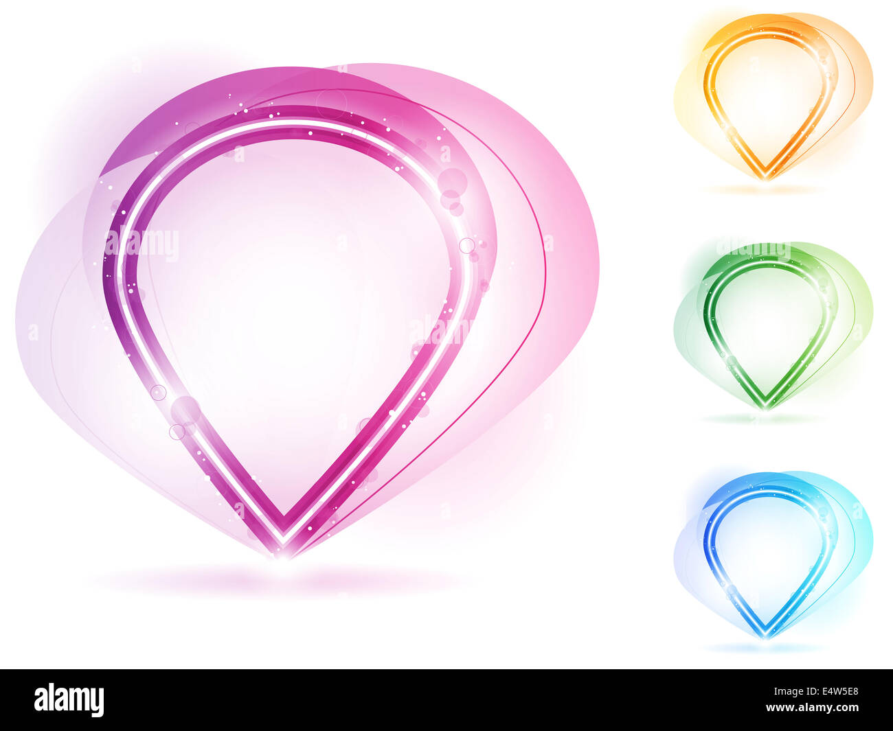 Colorful Neon Bubble Frame Stock Photo - Alamy