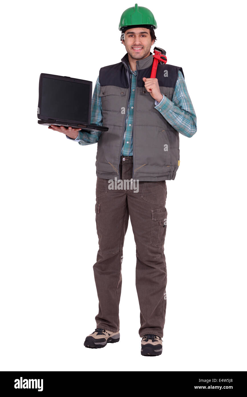 Worker carrying laptop hi-res stock photography and images - Alamy