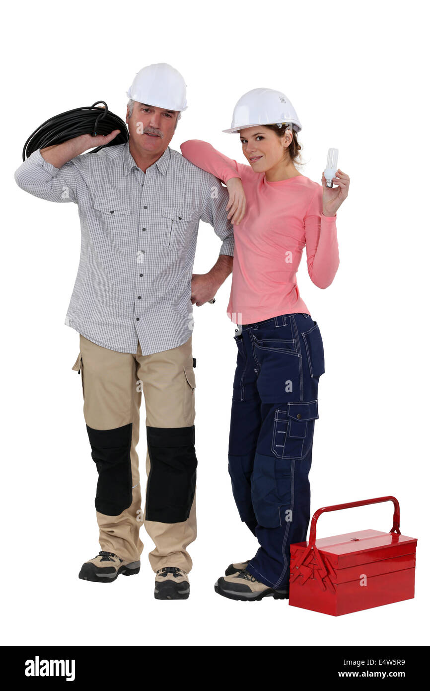 A team of tradespeople Stock Photo - Alamy
