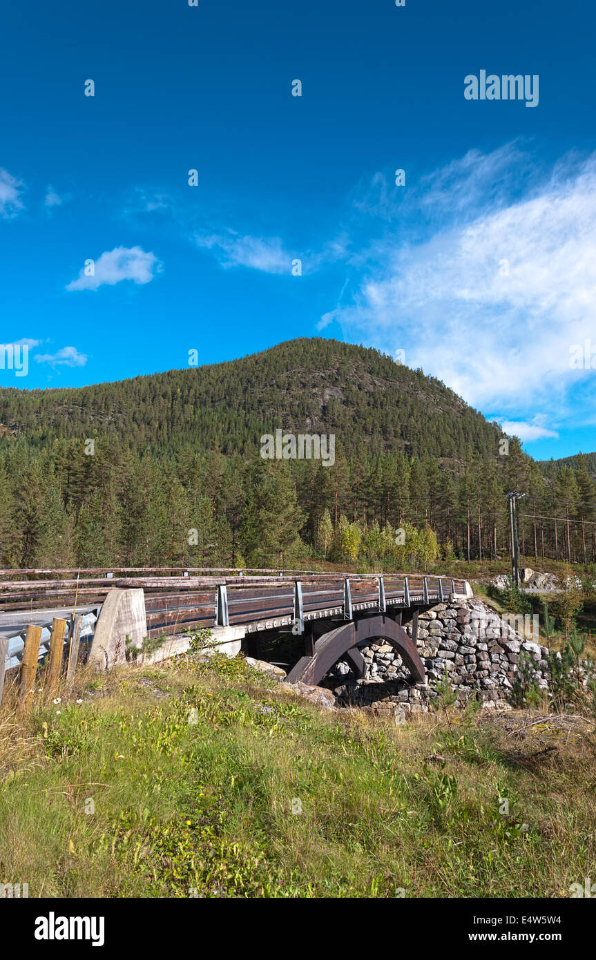 Wooden bridge mountain river in hi-res stock photography and images - Alamy