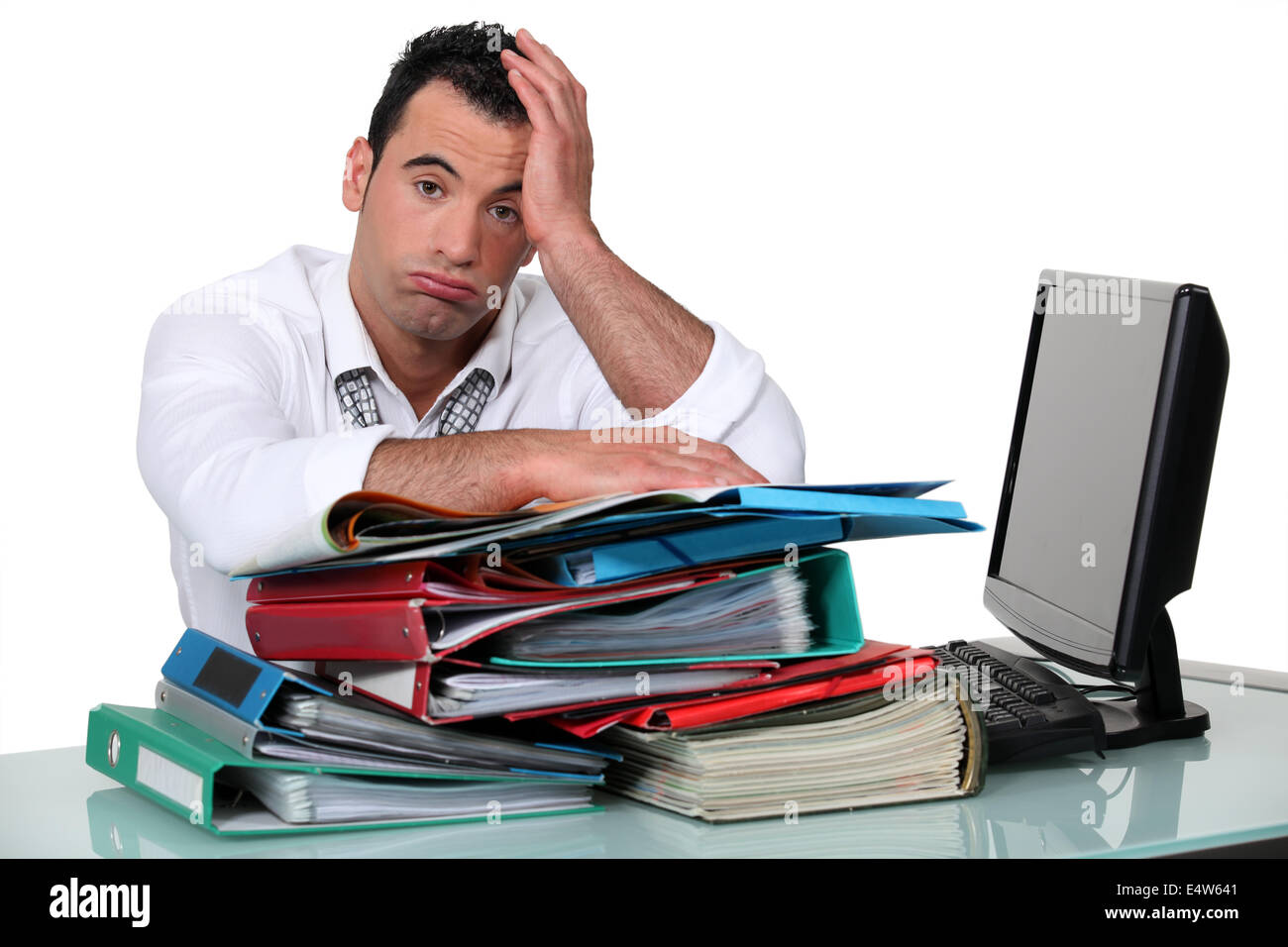 Stressed out office worker hi-res stock photography and images - Alamy