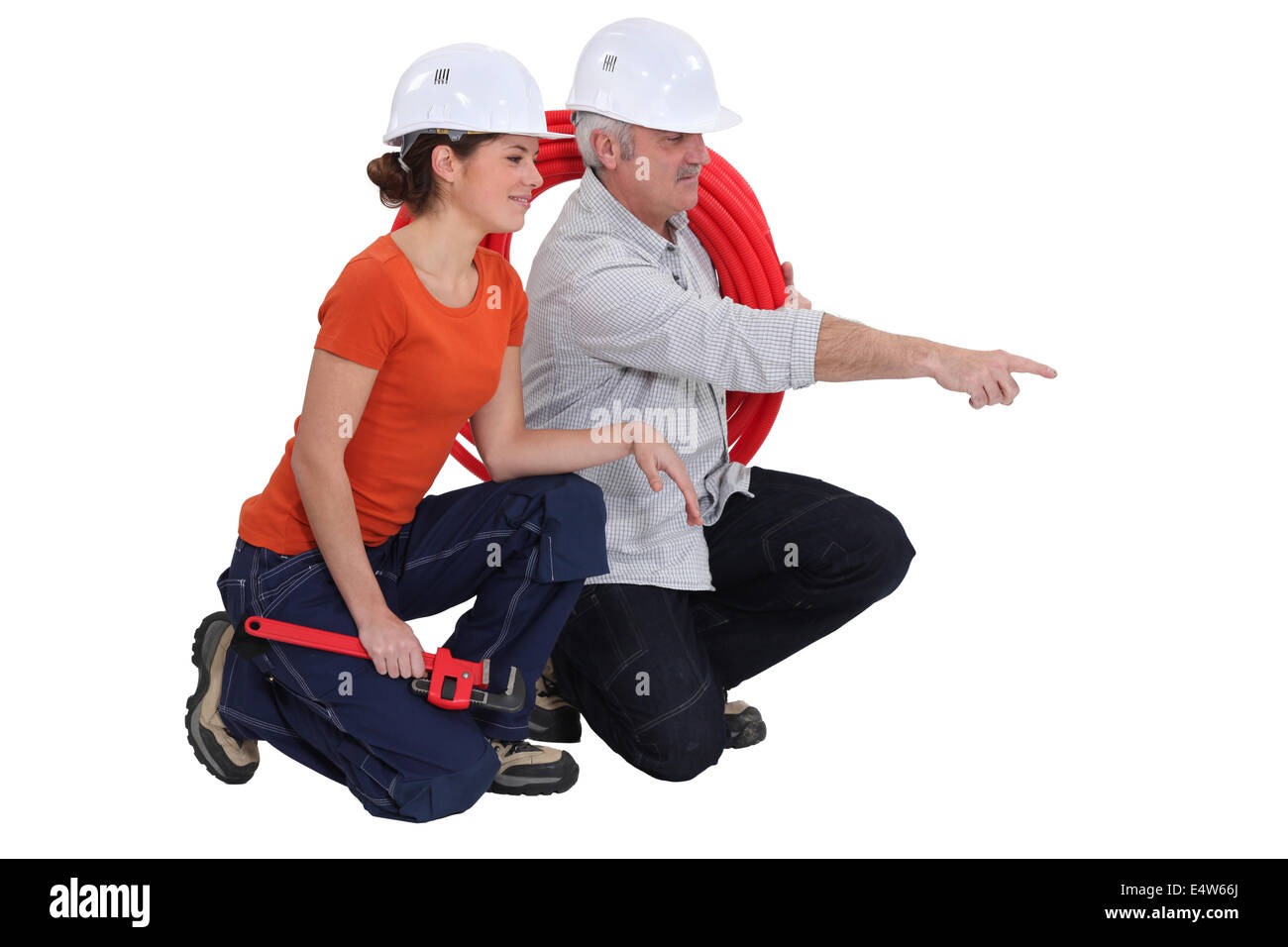 Female checking Cut Out Stock Images & Pictures - Alamy