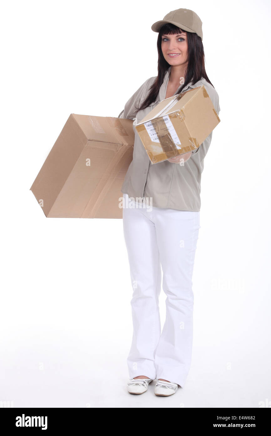 Mail carrier woman hi-res stock photography and images - Alamy