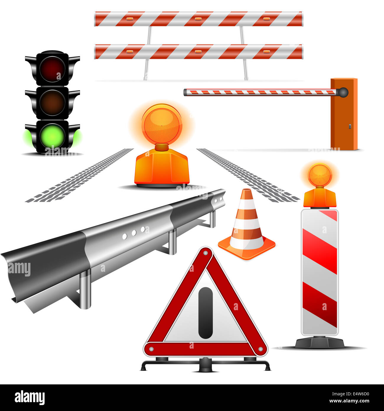 traffic and construction icons Stock Photo - Alamy