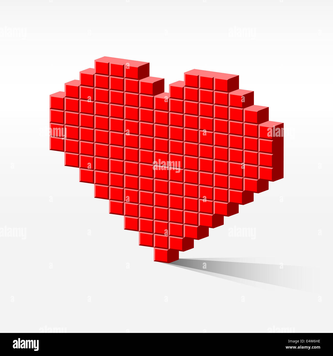 pixel heart perspective Stock Photo - Alamy