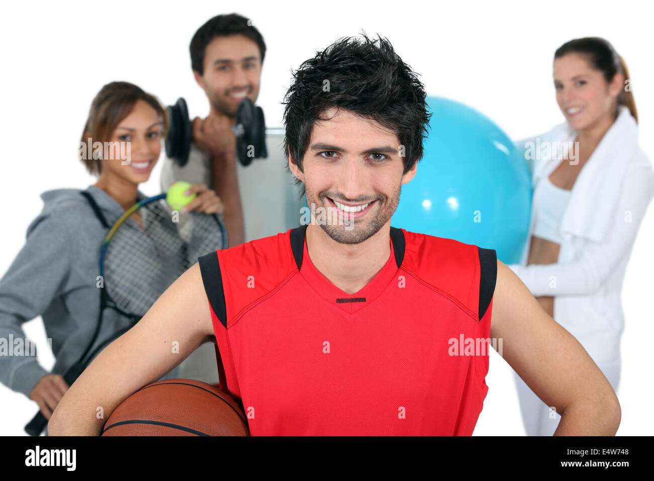 Smiling sportsmen hi-res stock photography and images - Alamy