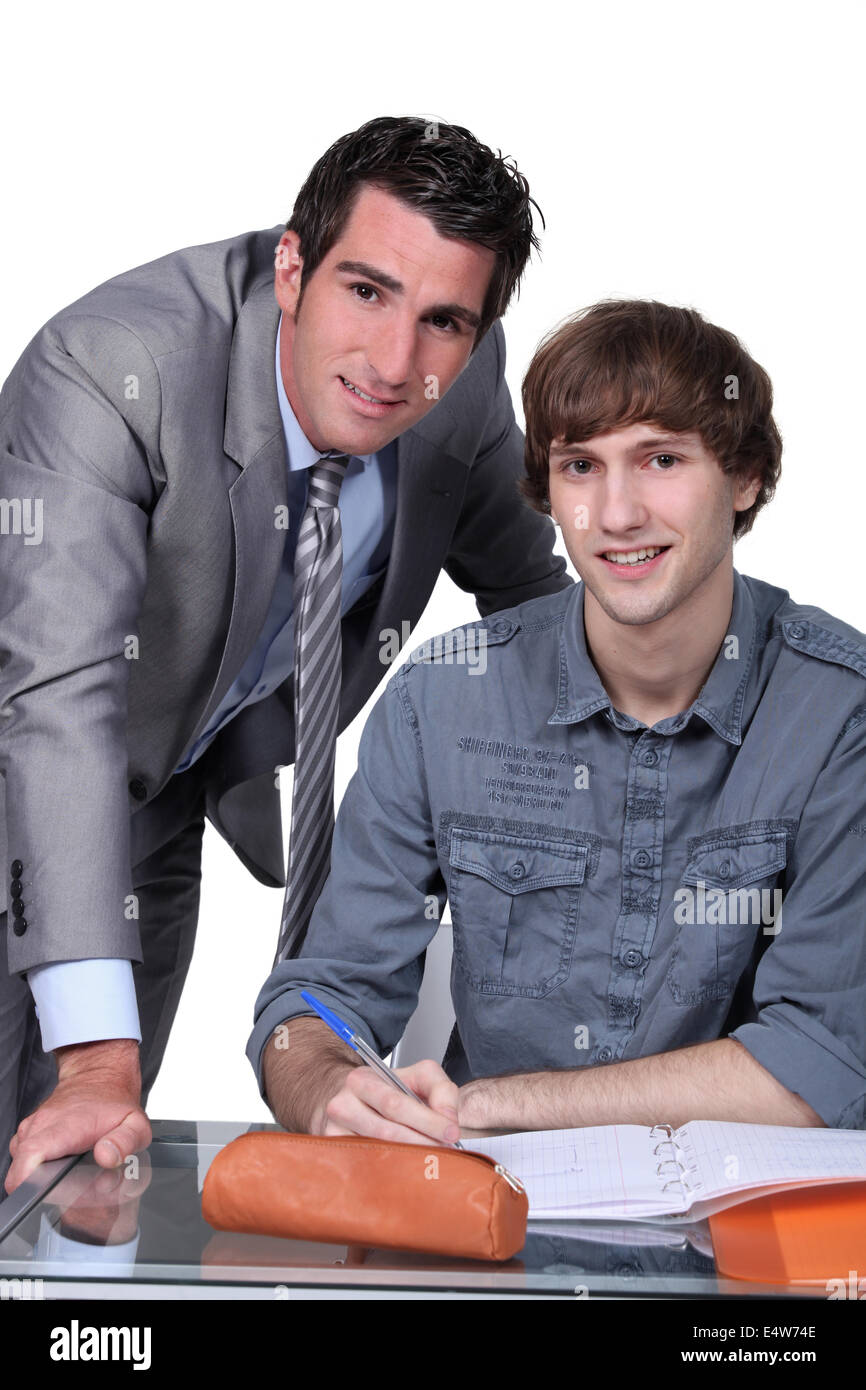teacher and student Stock Photo - Alamy