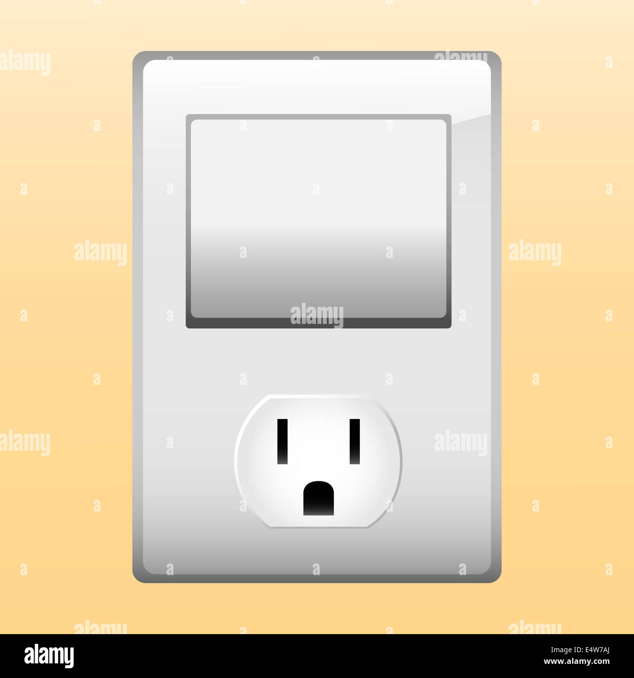Wall power outlet panel Cut Out Stock Images & Pictures - Alamy