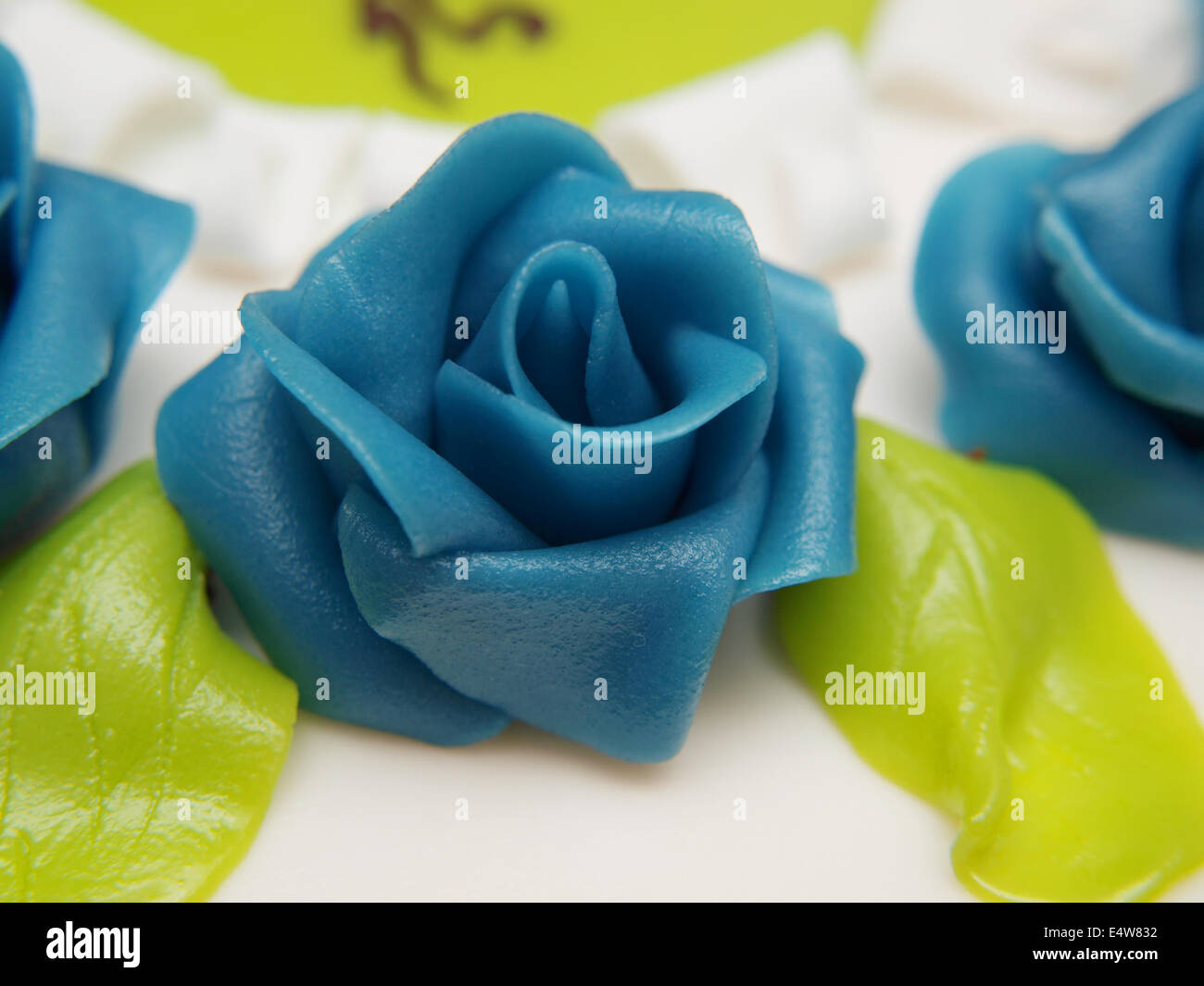Blue marzipan roses Stock Photo - Alamy