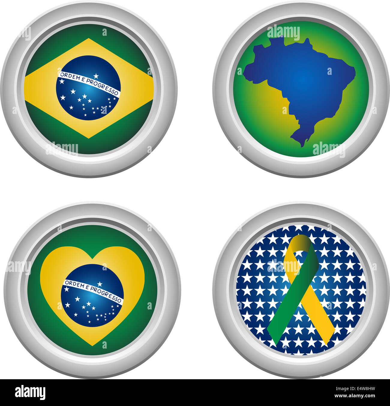 Brazil ribbon flag background Cut Out Stock Images & Pictures - Alamy