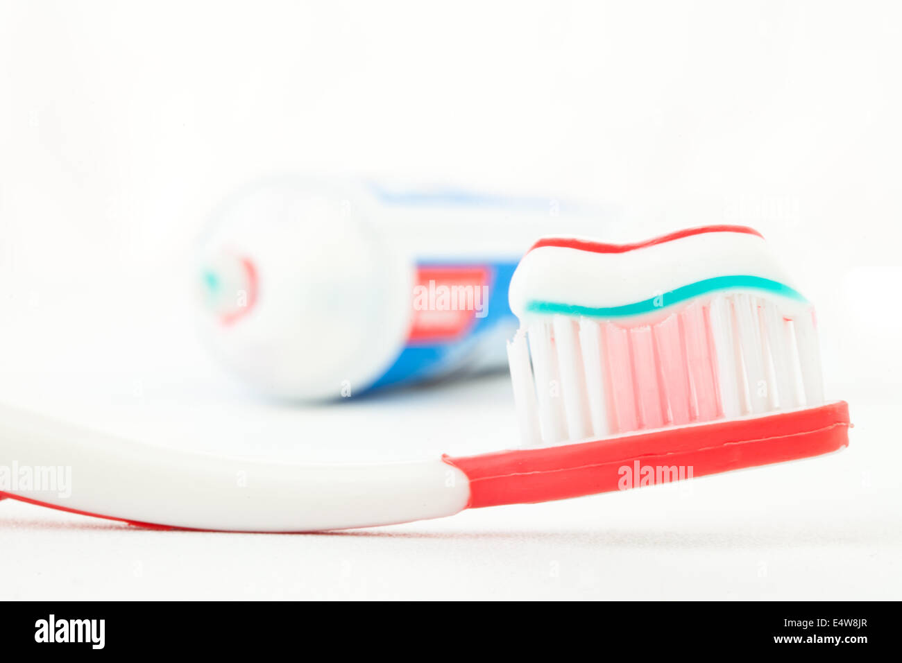 Red white blue toothpaste Cut Out Stock Images & Pictures - Alamy