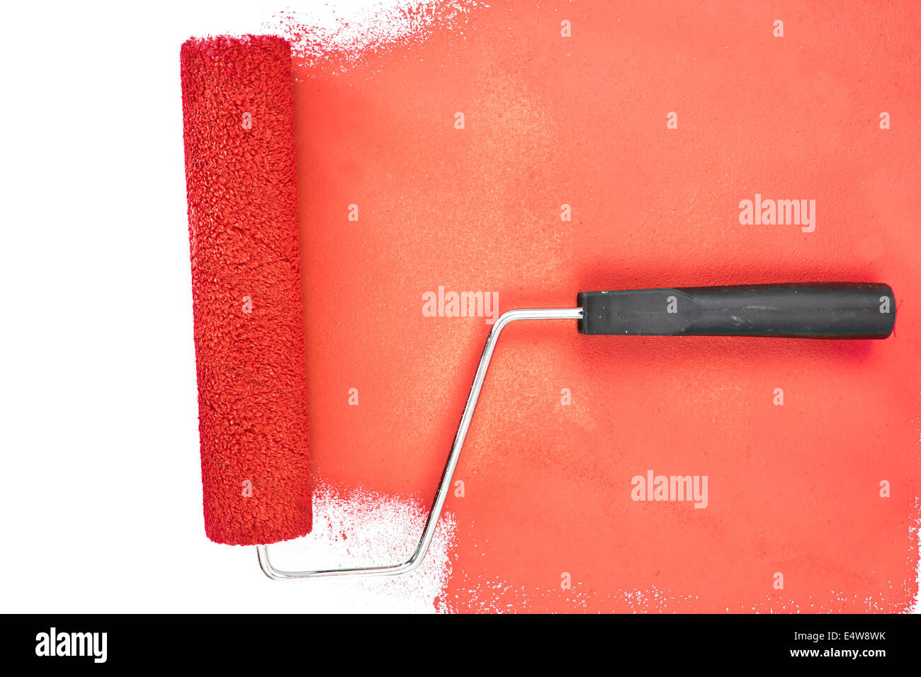 Horizontal red brush stroke Stock Photo - Alamy