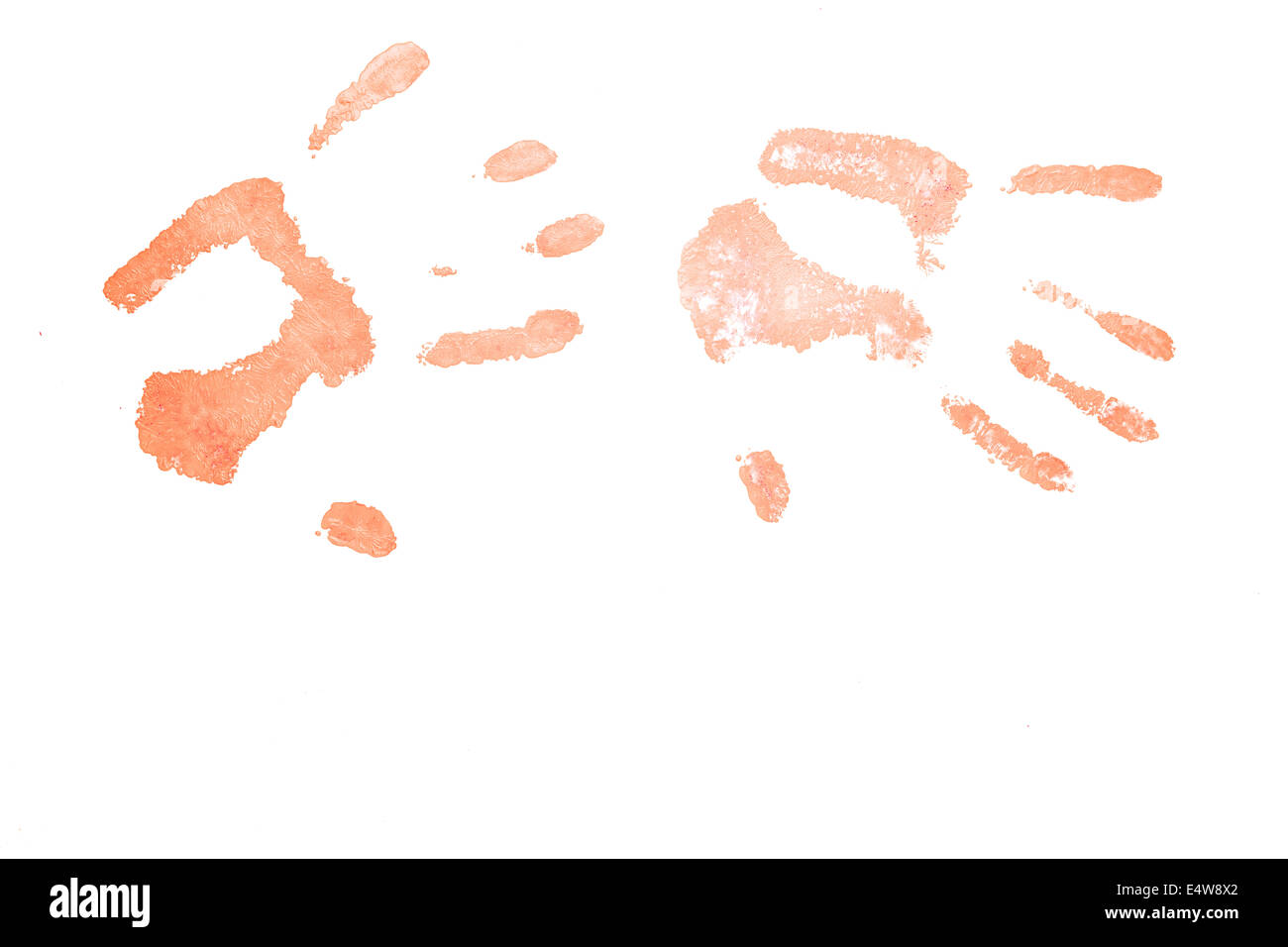 Two Red Handprints Stock Photo Alamy Two Red Handprints Stock Photo Alamy