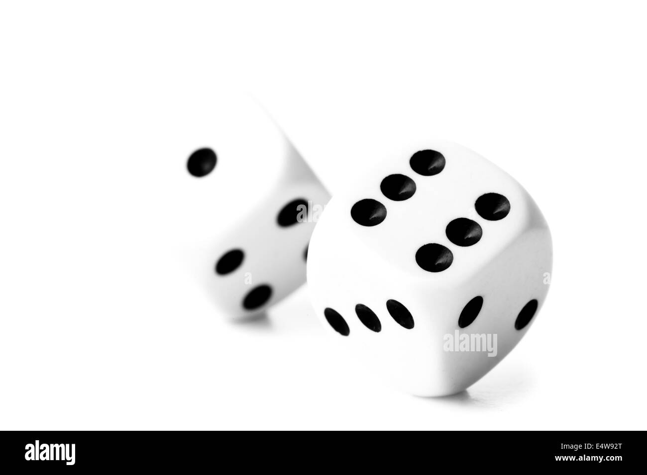 Two black and white dices Stock Photo - Alamy
