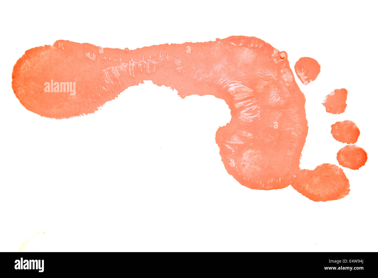 One horizontal red footprint Stock Photo - Alamy
