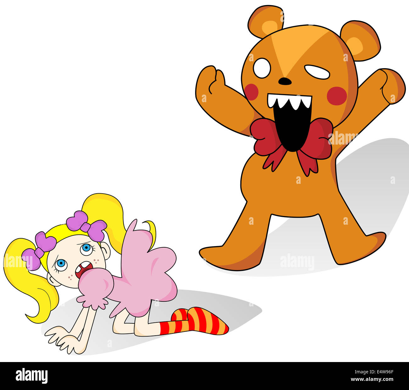 Scary Teddy Bear Cartoon