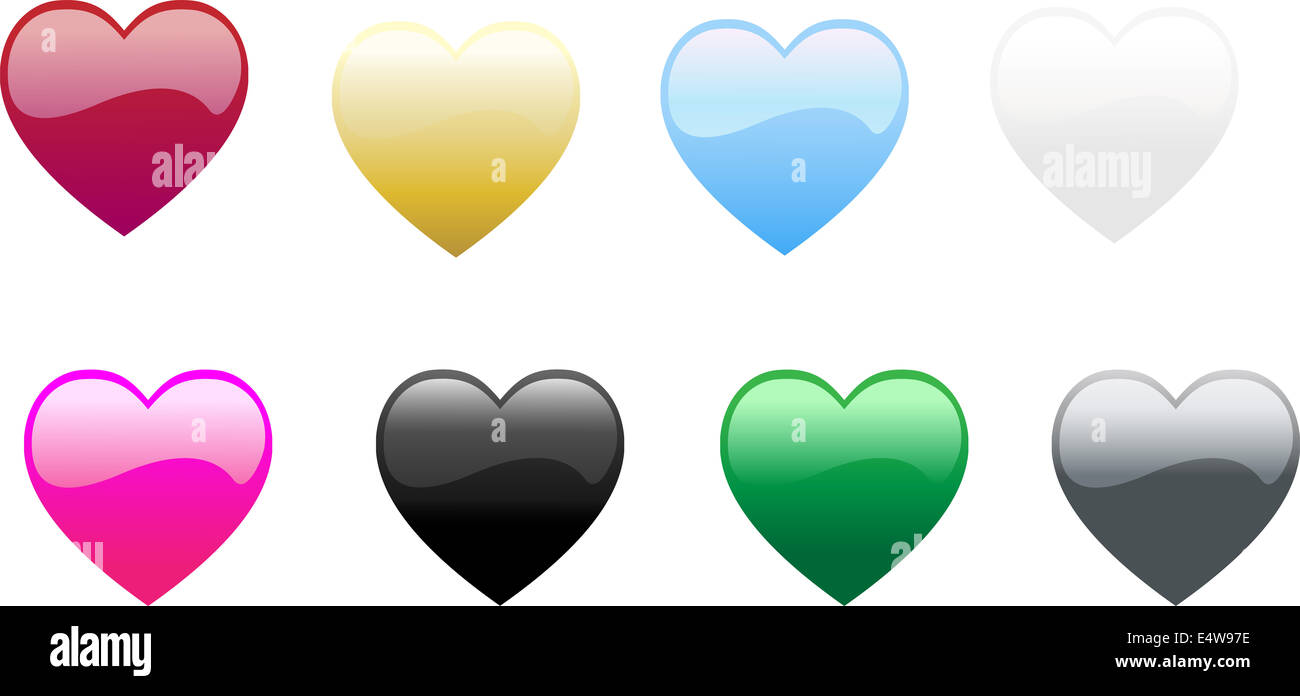 Blue green hearts dove illustration hi-res stock photography and images ...