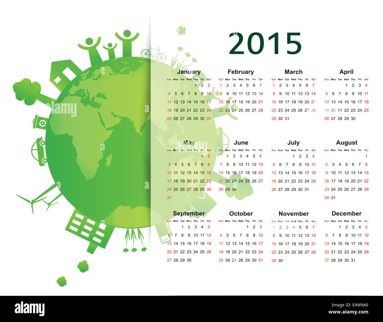 Environmental calendar Cut Out Stock Images & Pictures - Alamy