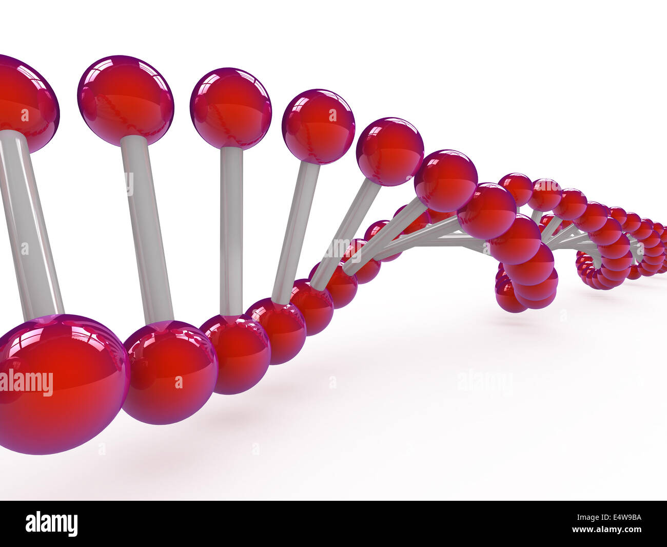 DNA Strands over white background Stock Photo - Alamy