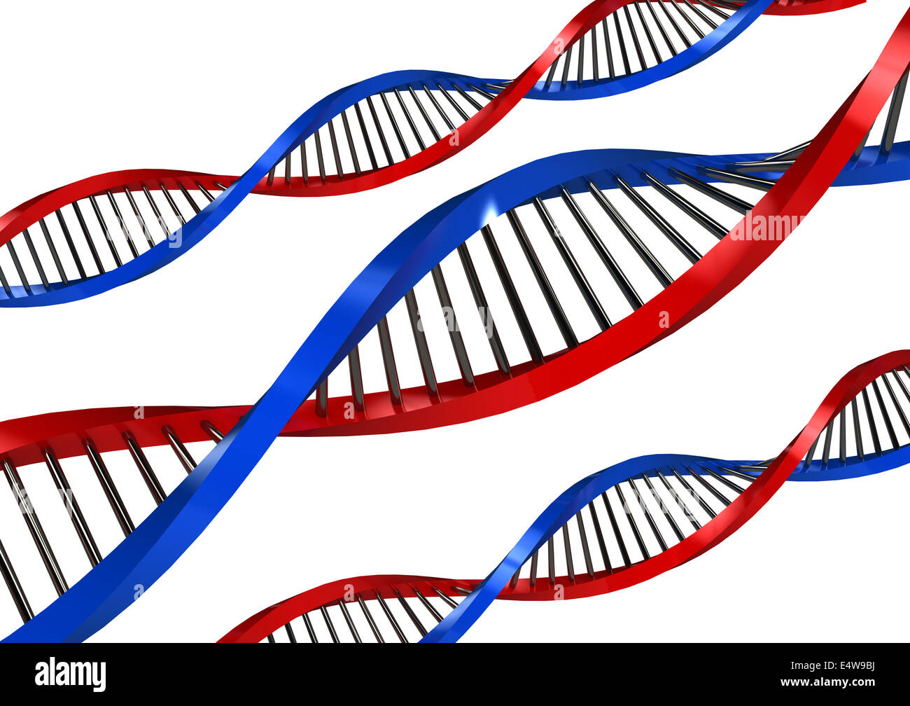 DNA Strands over white background Stock Photo - Alamy