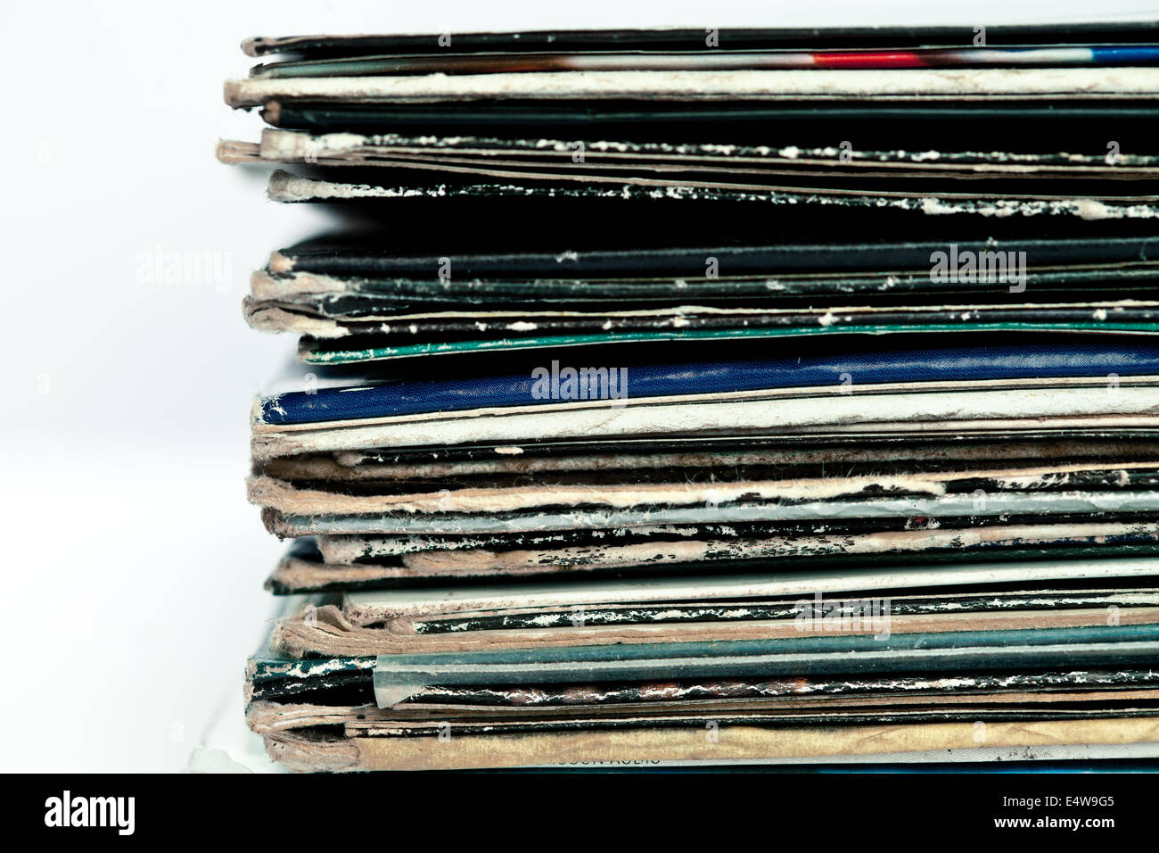Old coloured vinyls Stock Photo - Alamy