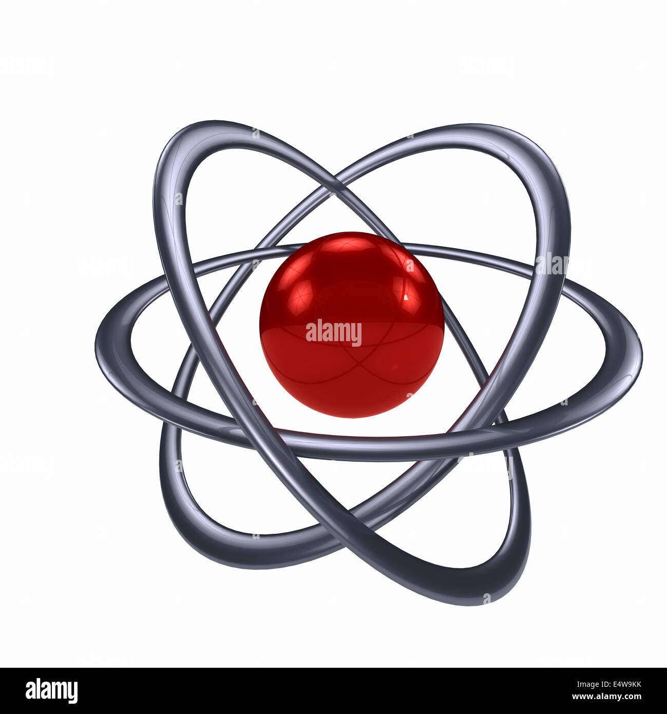 Atom sign over white background Stock Photo - Alamy