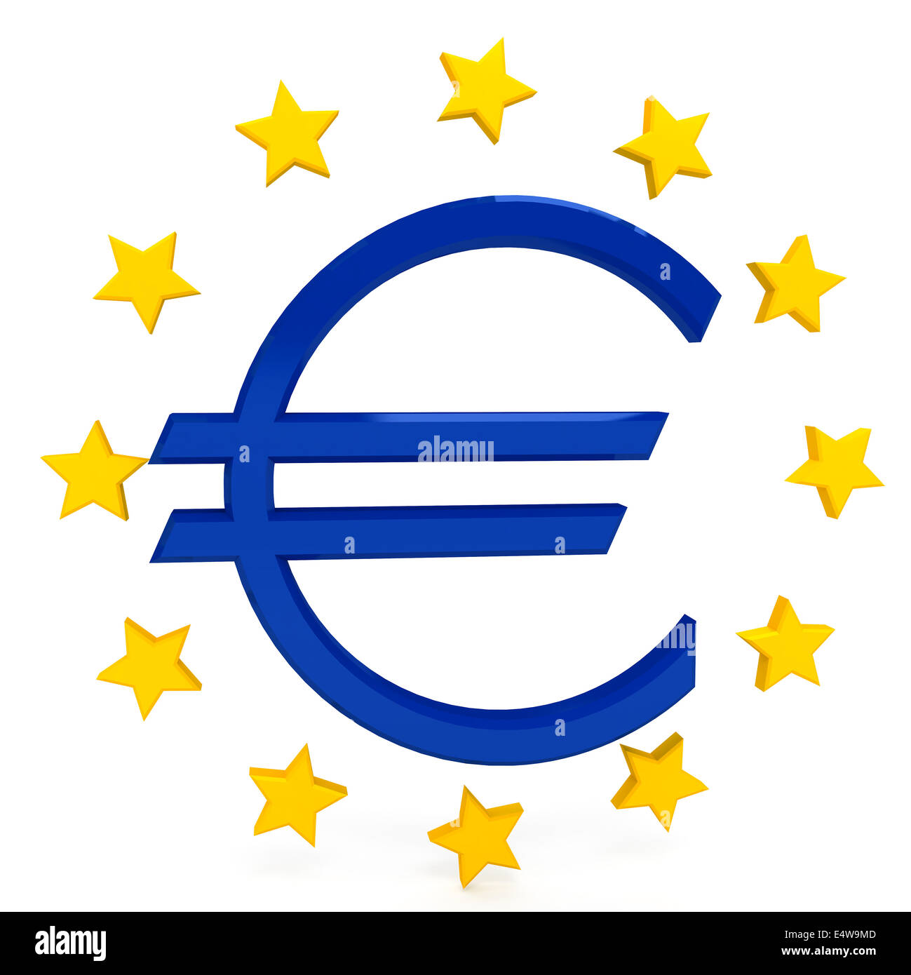 Euro sign over white background Stock Photo - Alamy