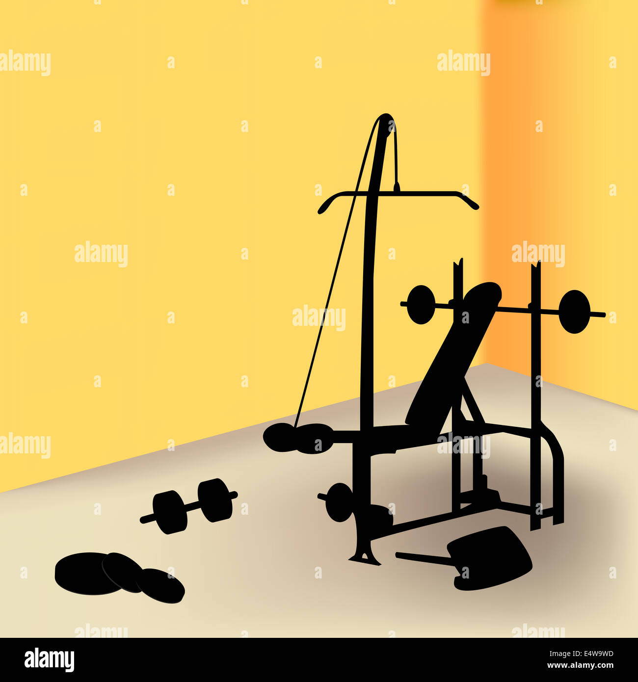 Gym outline hi-res stock photography and images - Alamy