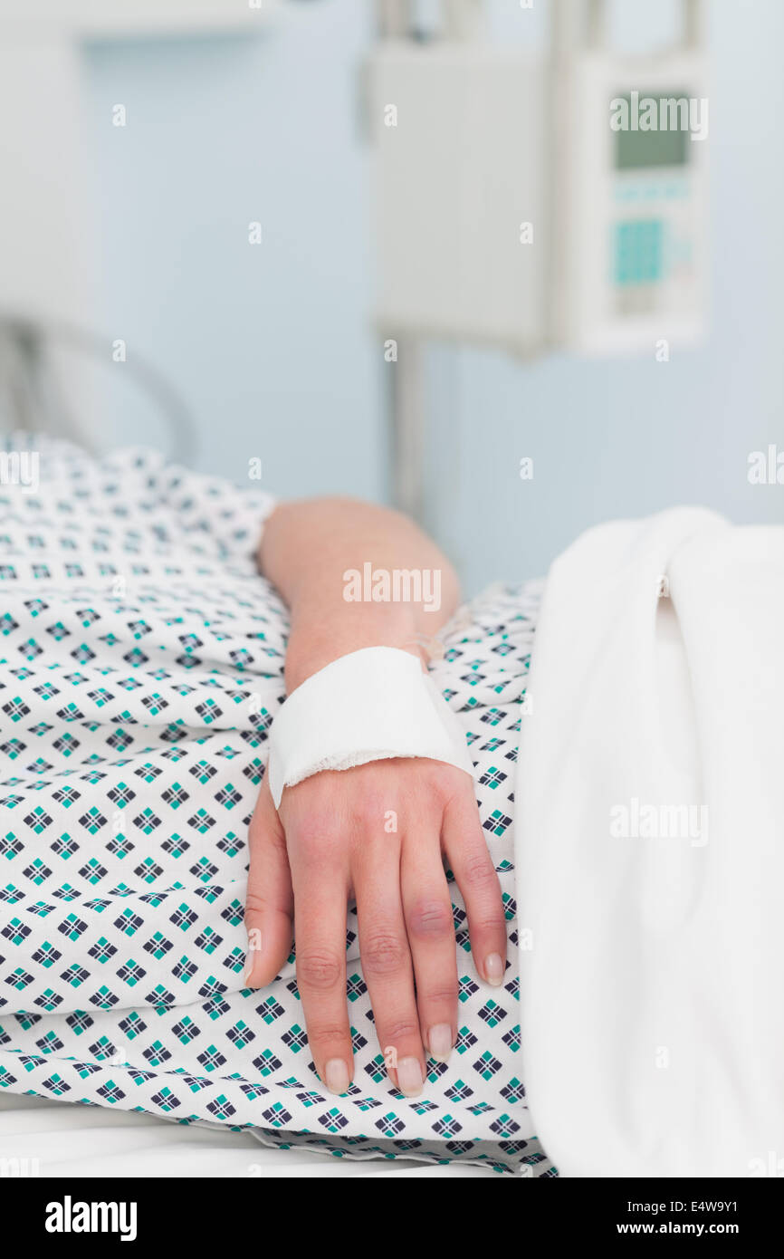 Close up of the hand of a patient Stock Photo - Alamy