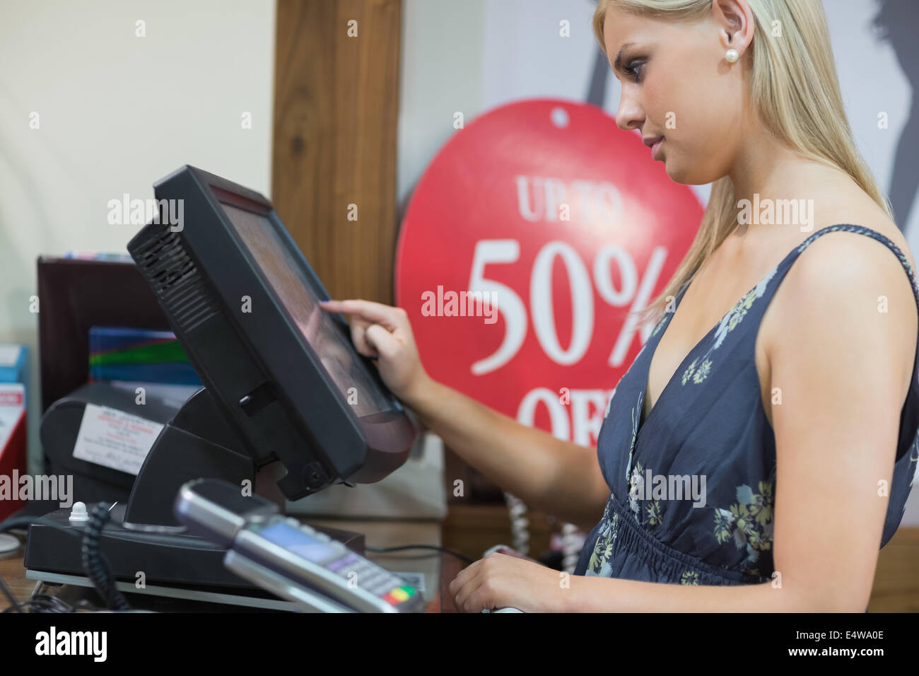 Woman typing credit card code hi-res stock photography and images - Alamy