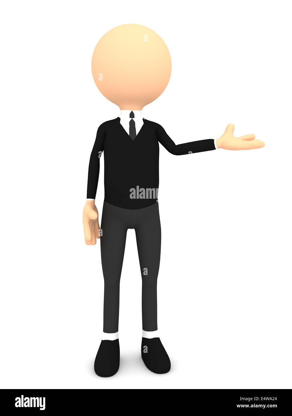3d people - man, person presenting Stock Photo - Alamy