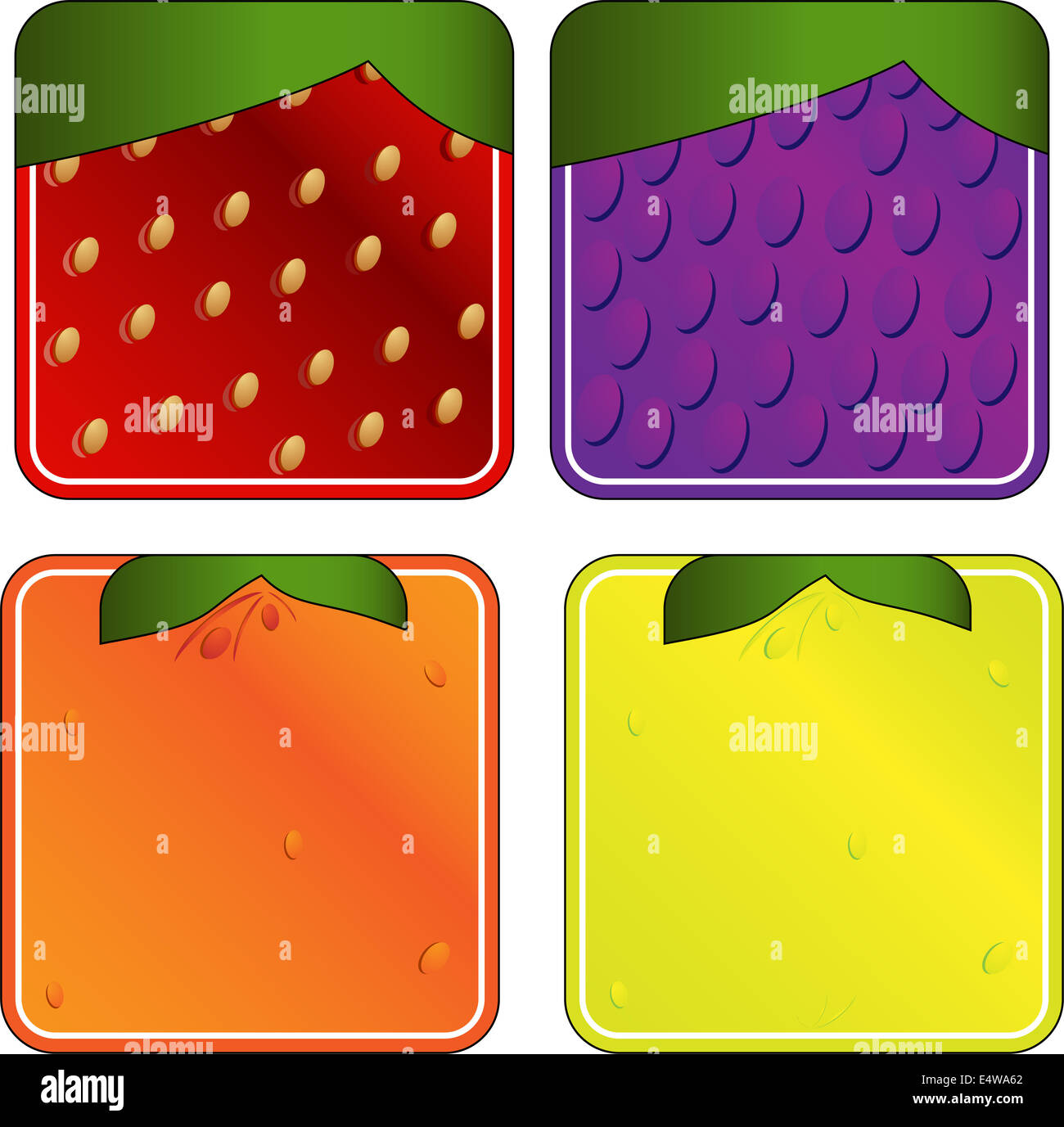 Set 4 squared fruits hi-res stock photography and images - Alamy
