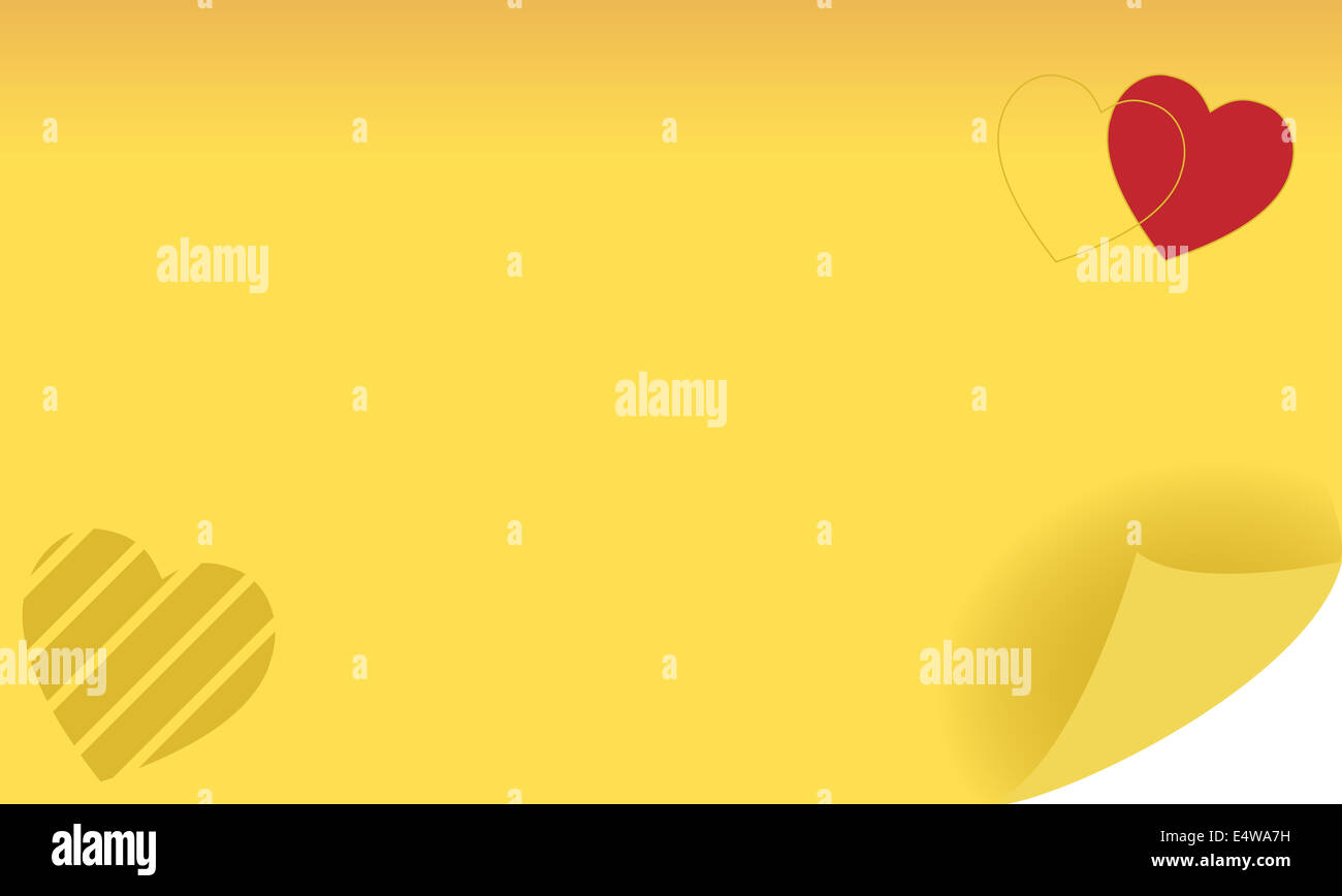 Heart Post Note Stock Photo - Alamy