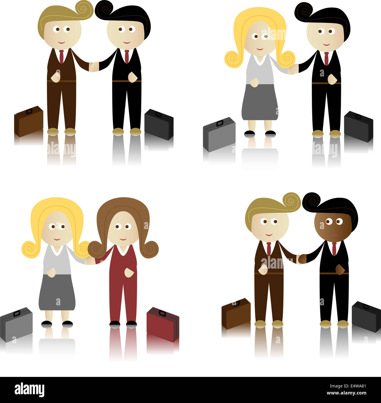 Female shaking hands job Cut Out Stock Images & Pictures - Alamy