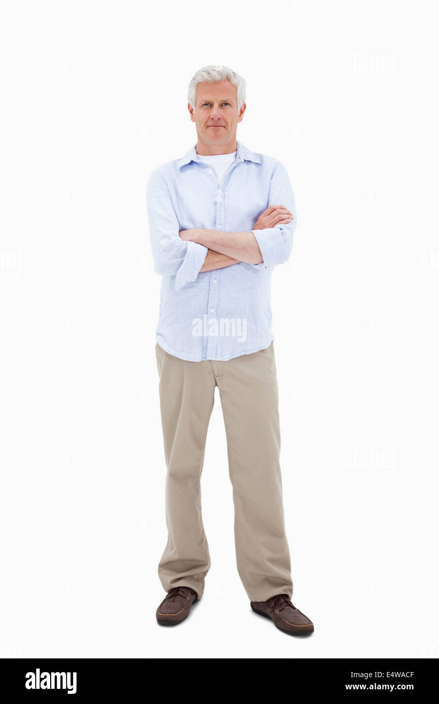 Mature man standing up Stock Photo - Alamy