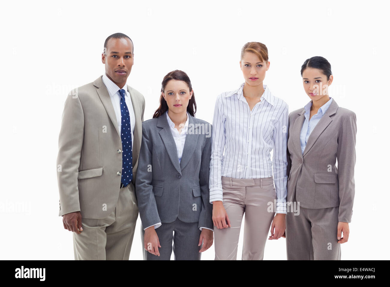 Serious business team side by side Stock Photo - Alamy