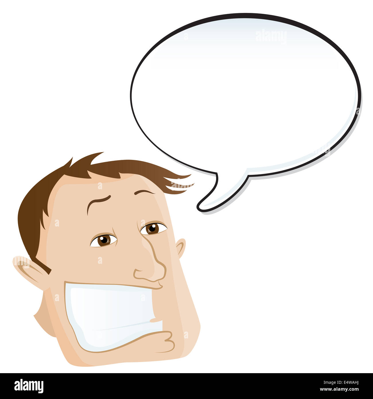 Man empty text bubble Cut Out Stock Images & Pictures - Alamy