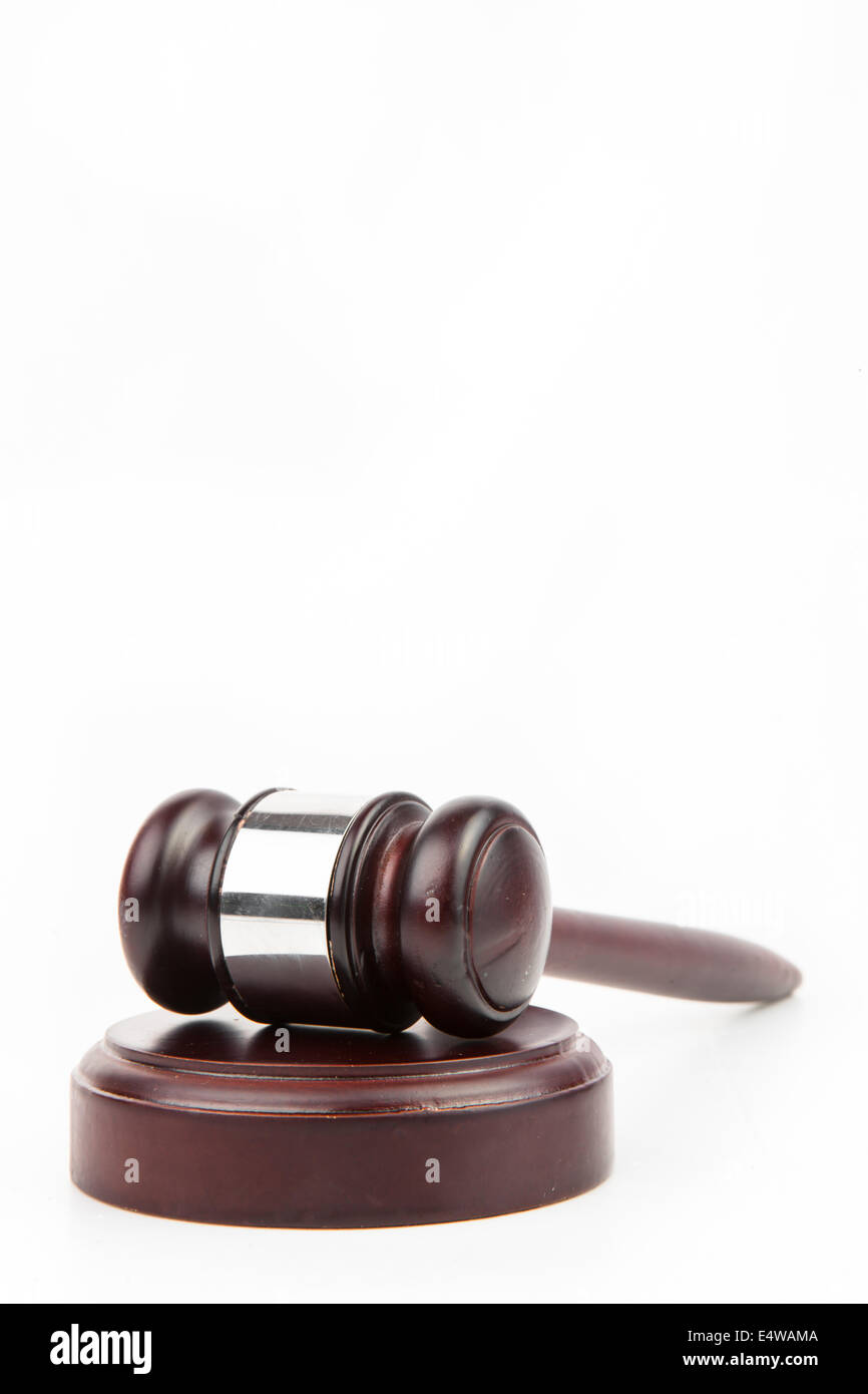 Wooden hammer and gavel Stock Photo - Alamy