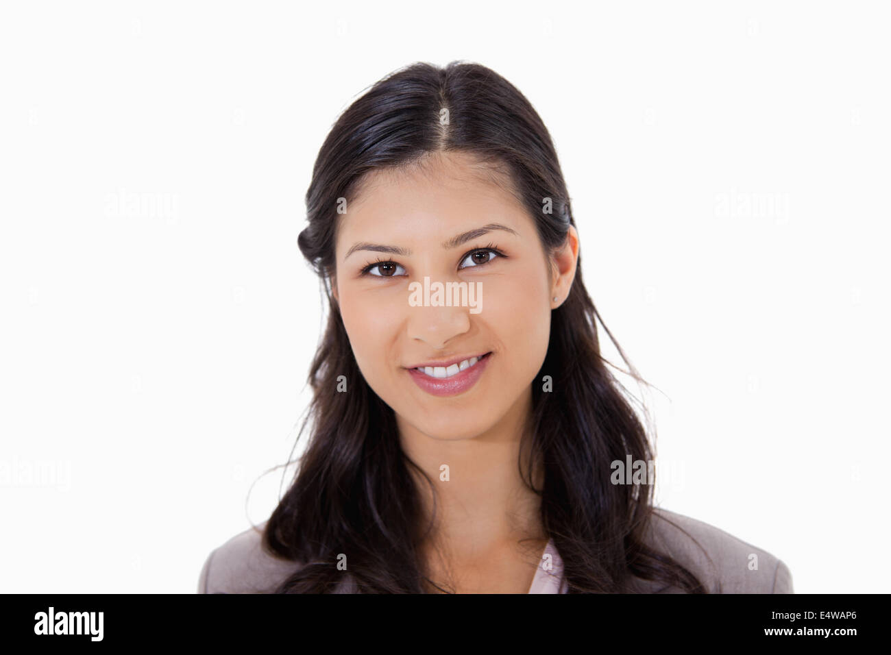 Friendly looking woman Stock Photo - Alamy