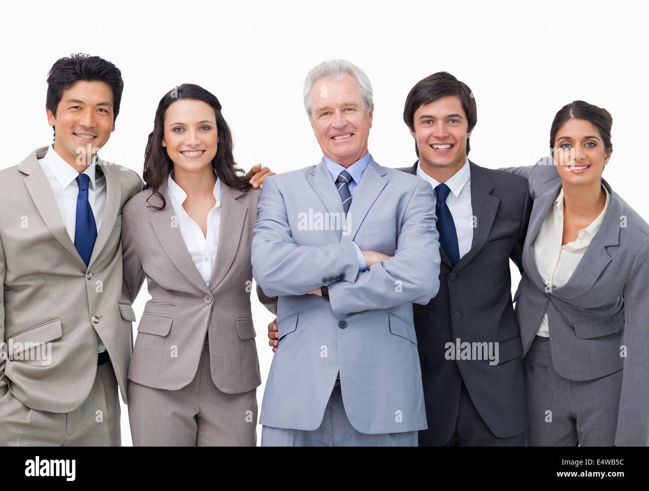 Successful senior businessman with his team Stock Photo - Alamy