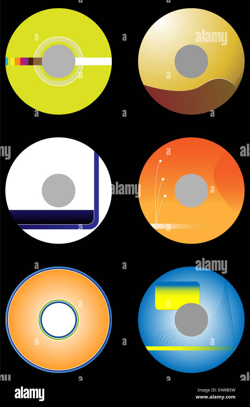 Set of 6 business cd Stock Photo - Alamy